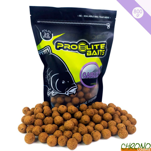 Bouillettes pro elite baits garlic 20mm 800g – Chrono Carpe